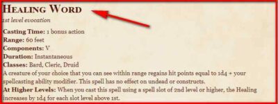 Cure Wounds Vs. Healing Word: Comparing D&D Healing Spells