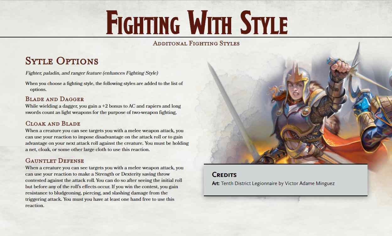 Best Paladin Fighting Styles In D&D 5e - Comprehensive Guide